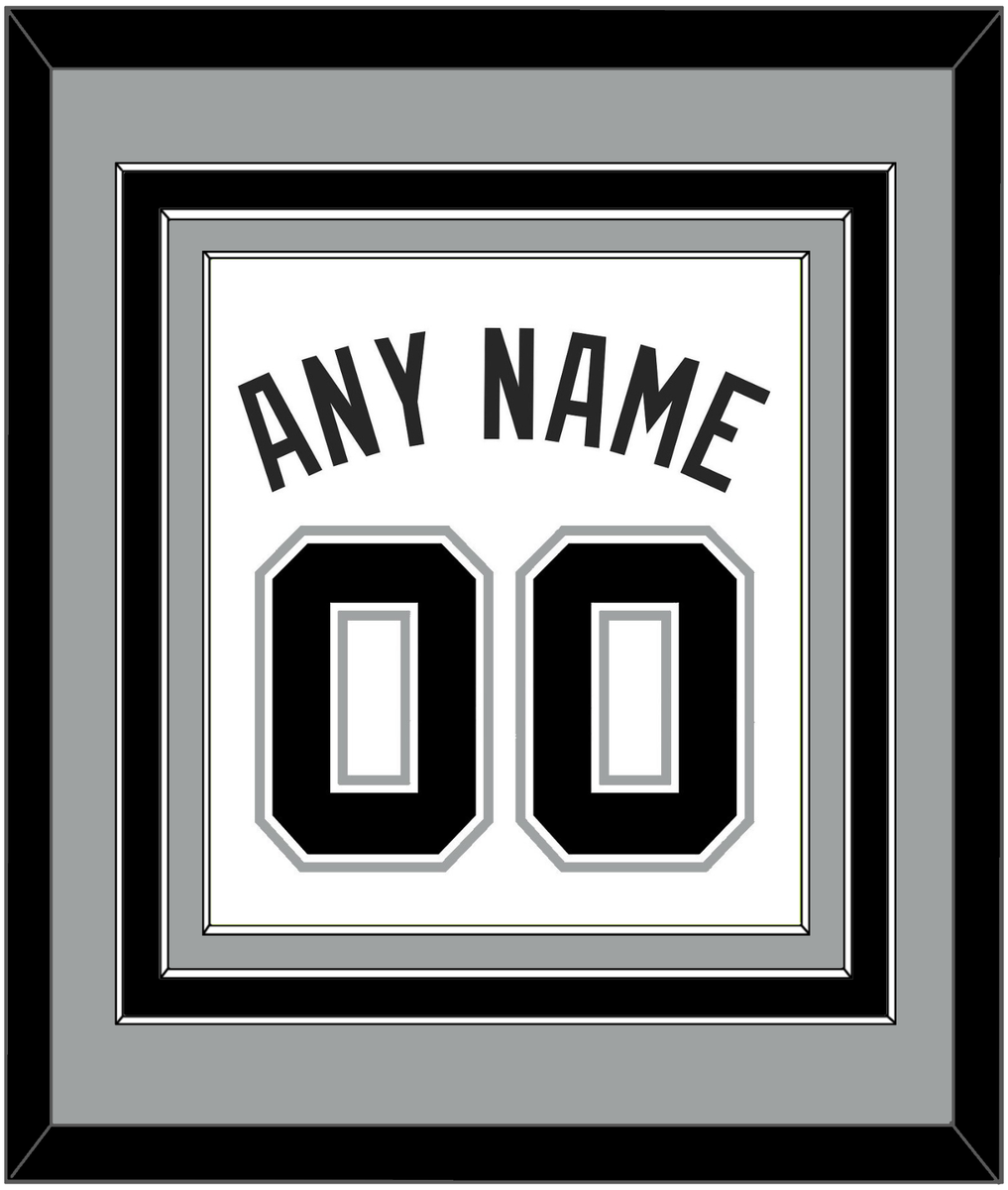 San Antonio Name & Number - White Association - Triple Mat 3 – Caveman ...